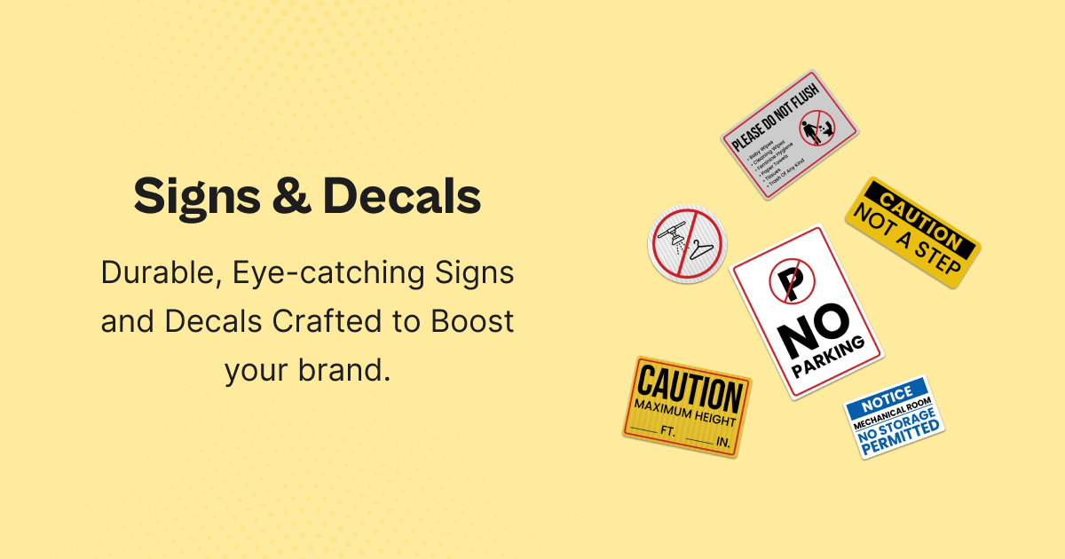 Shop Custom Signs & Decals for your Business | Printing Limitless India
